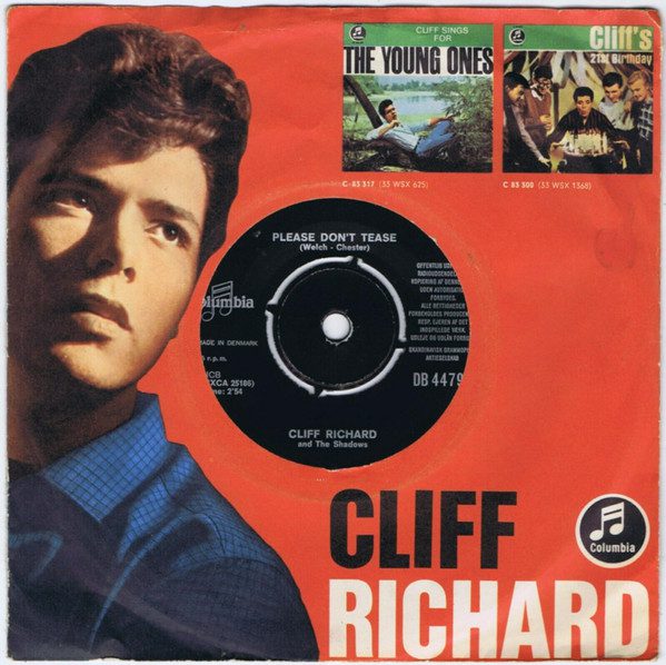 Cliff Richard & The Shadows - Please Don't Tease Rare Danish single